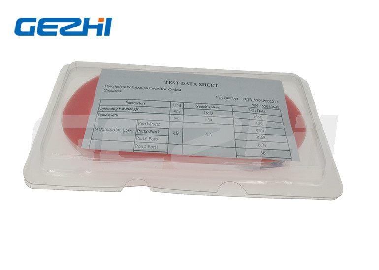 4 Ports 1550nm Fiber Optical Circulator SC APC For Fiber Bragg Grating