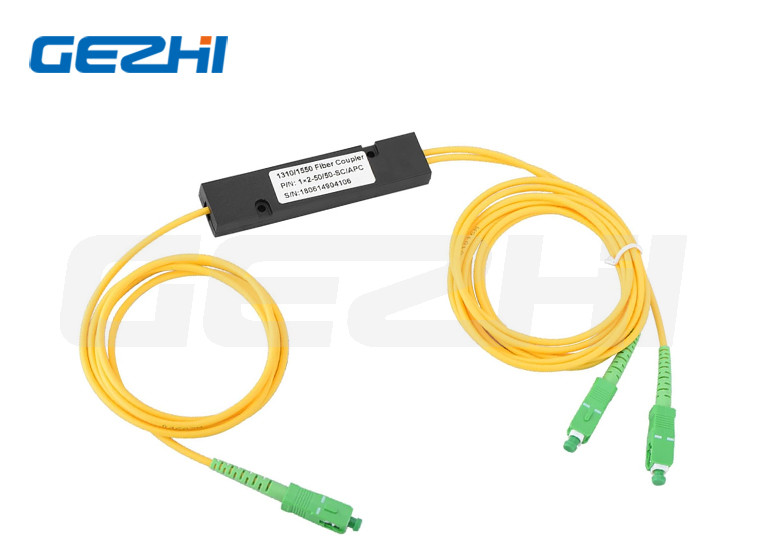 OEM Fiber Optical Splitter , Singlemode SC/APC 1x2 PLC Splitter