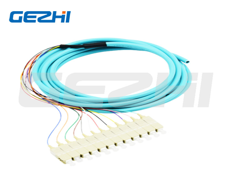 12 Cores Fiber Optic Pigtail SC PC Multimode OM3 Distribution Optical ...